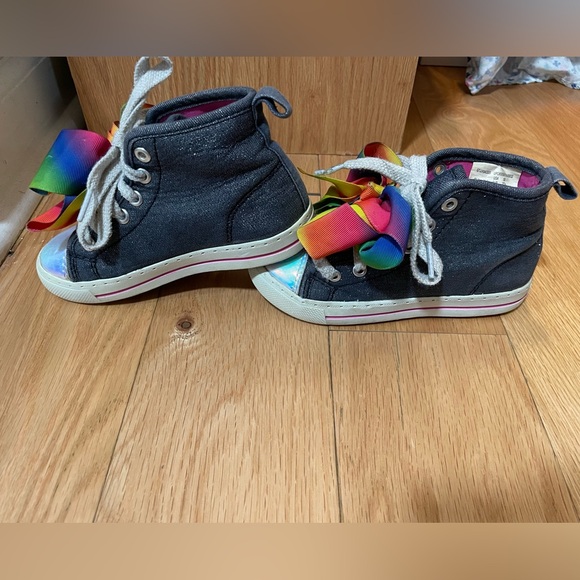 JoJo Siwa | Shoes | Jojo Siwa Denim And Rainbow High Top Shoes C | Poshmark